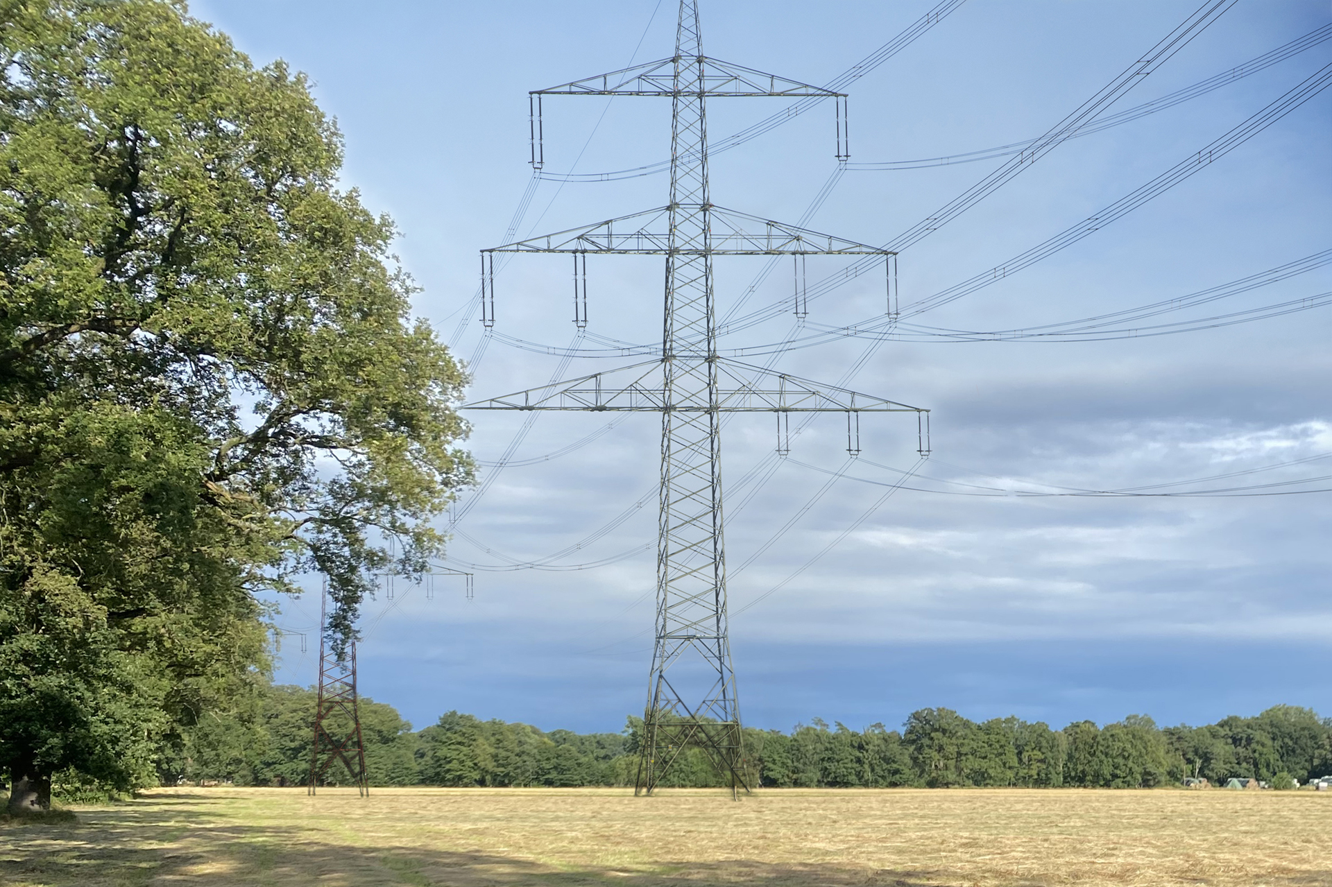 So sieht eine 380-kV-Leitung aus! - Ladbergen unter Strom